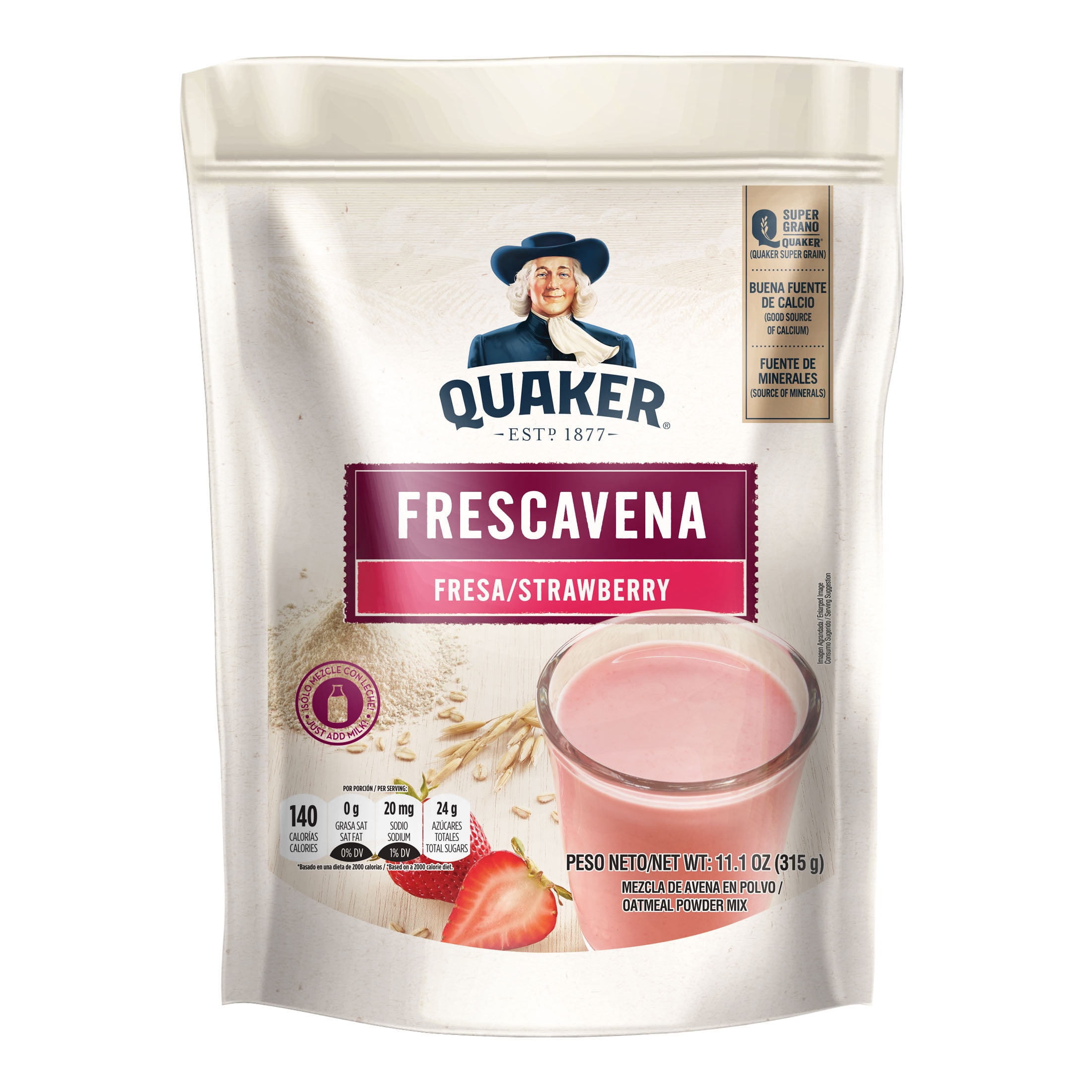 Quaker Frescavena Oat Strawberry Beverage Mix, 14.1 oz - Walmart.com