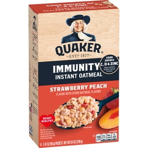 Quaker Instant Oatmeal, Blueberries & Cream Single Serving Packets, 8.4 ...