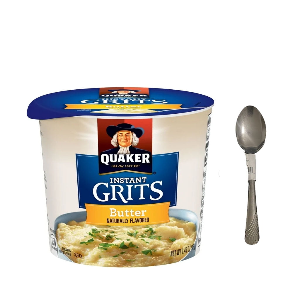 Quaker Instant Grits, Butter, 1.48 oz Cup With Spoon - Walmart.com
