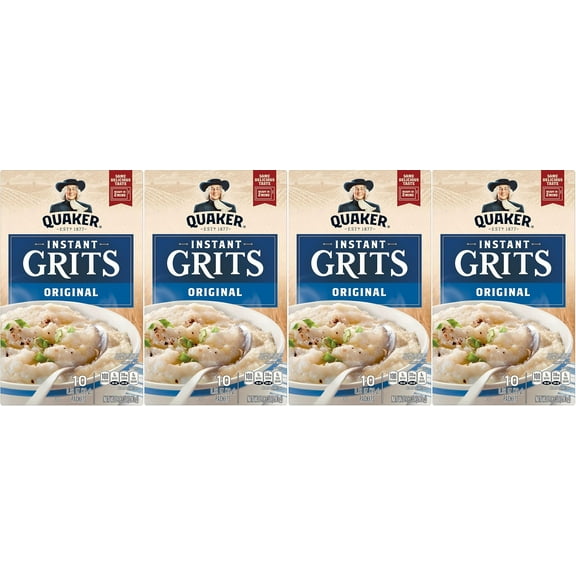 Quaker Instant Grits Value Pack, Original Flavor, Ready in Minutes, 22 ...