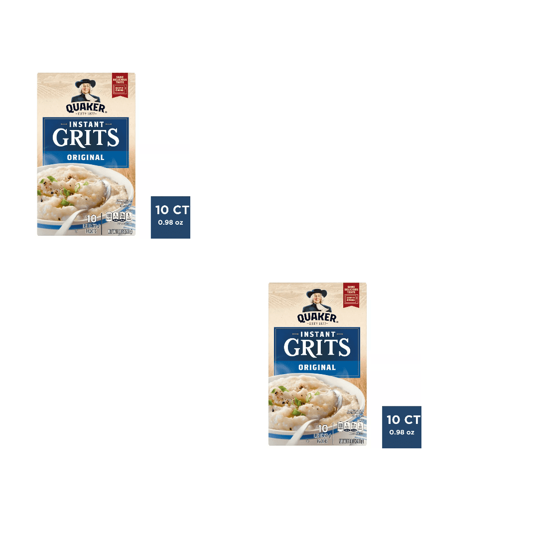 Quaker Instant Grits Plain 10ct 9.8oz – Classic Grits, Quick Breakfast ...