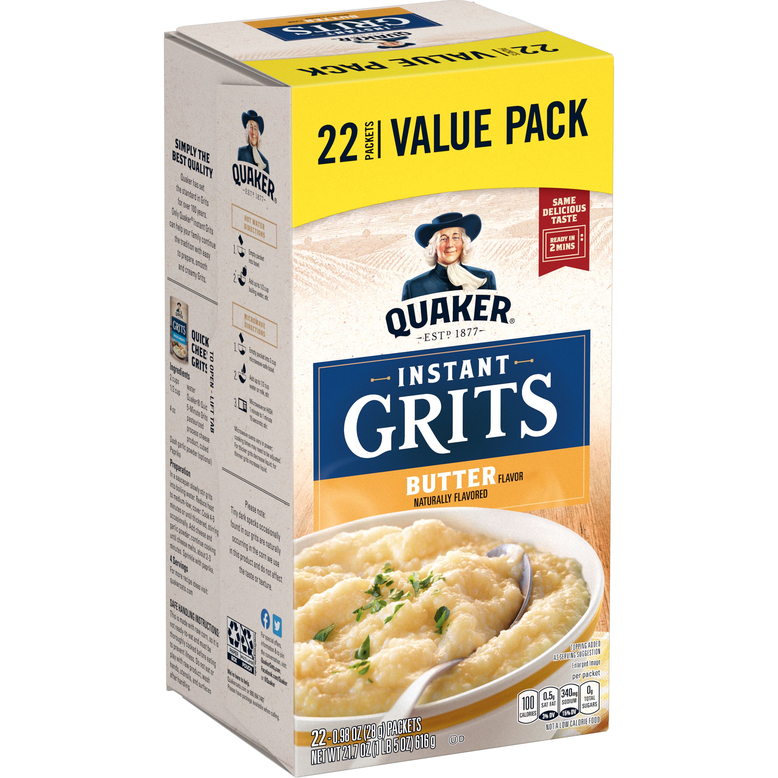 Great Value Enriched Quick Grits, 24 oz - Walmart.com