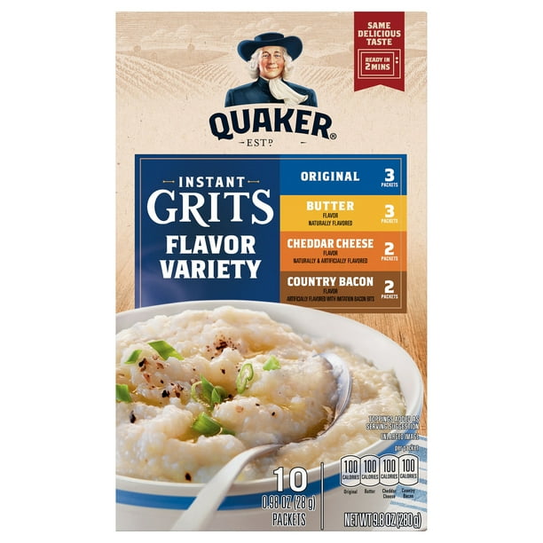 Quaker, Instant Grits, Variety Box, Shelf Stable 9.8 oz - Walmart ...