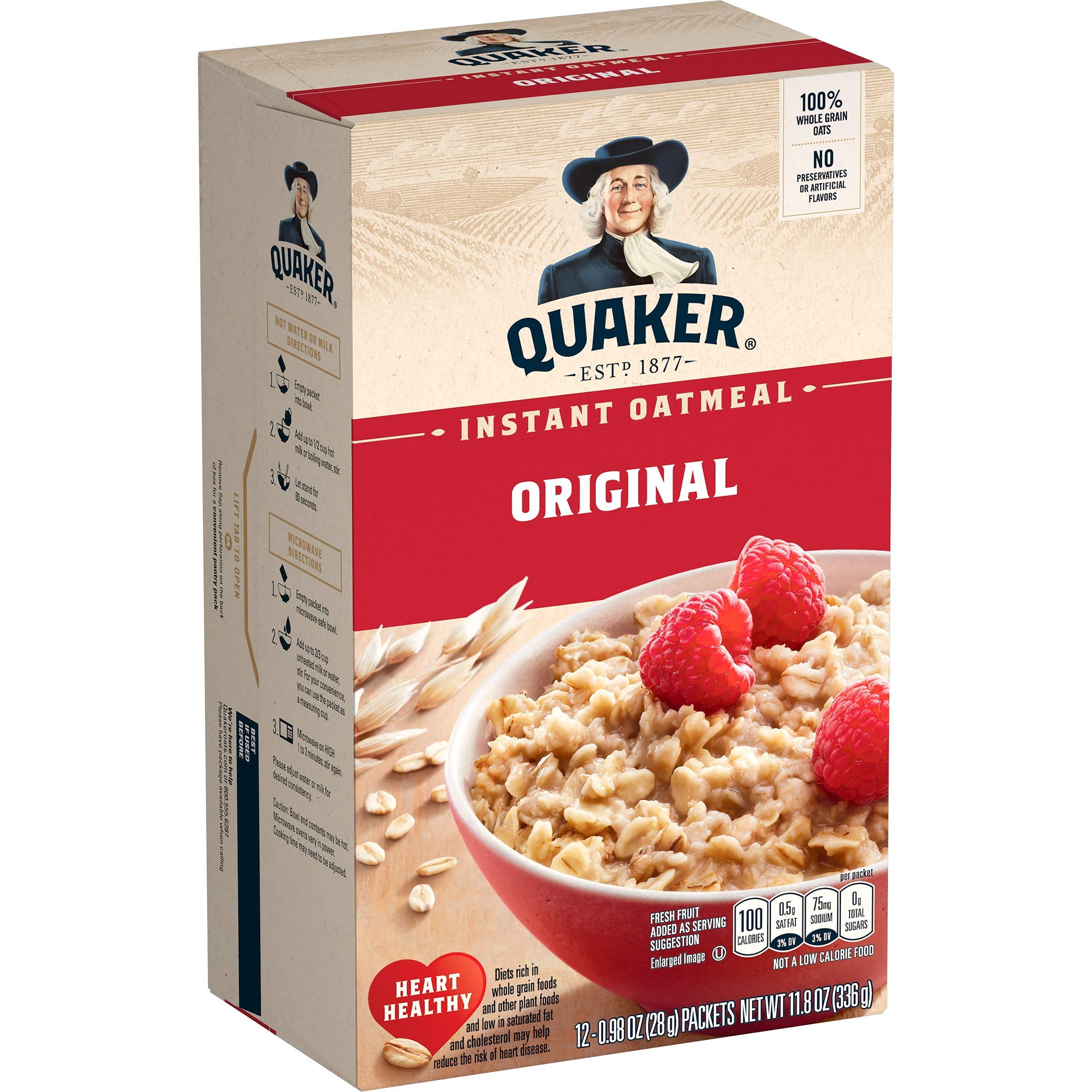Quaker, Instant Oatmeal, 12 Ct, 11.8Oz - Walmart.com