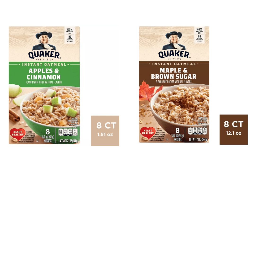 Quaker Instant Oatmeal Apple Cinnamon - 8ct/12.1oz Quaker Instant ...