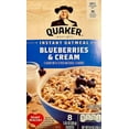 Quaker Instant Oatmeal, Blueberries & Cream, Pack of 2 - Walmart.com