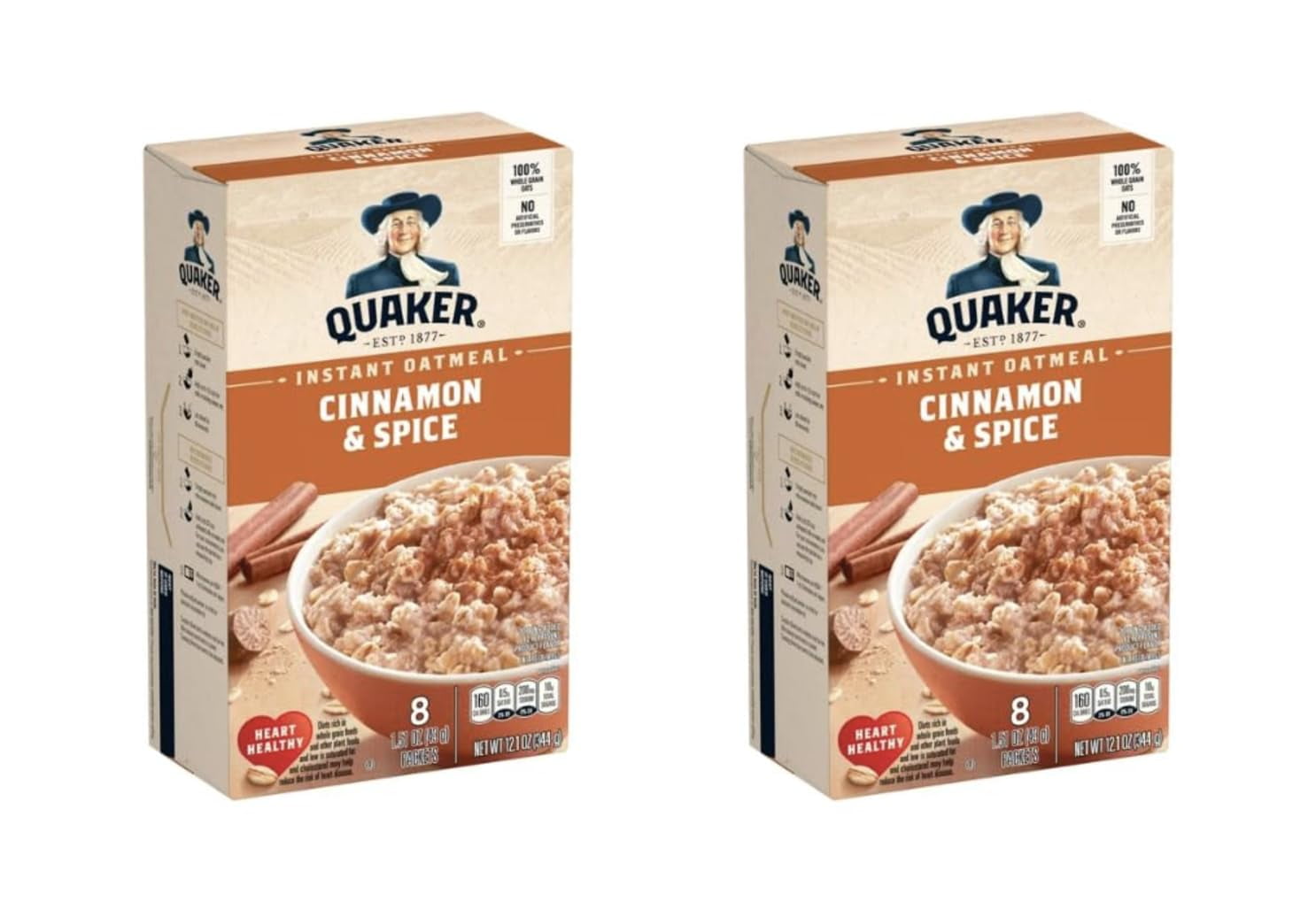 Quaker Instant Oatmeal, Cinnamon and Spice, Pack of 2 Boxes w/Exit 28 ...