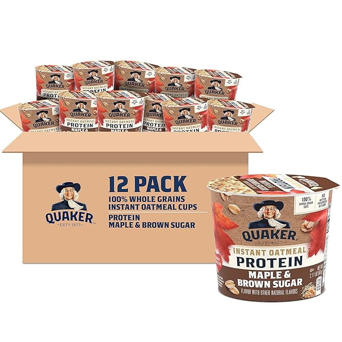 Quaker Instant Oatmeal Express Cups Protein Maple Brown Sugar - Walmart.com