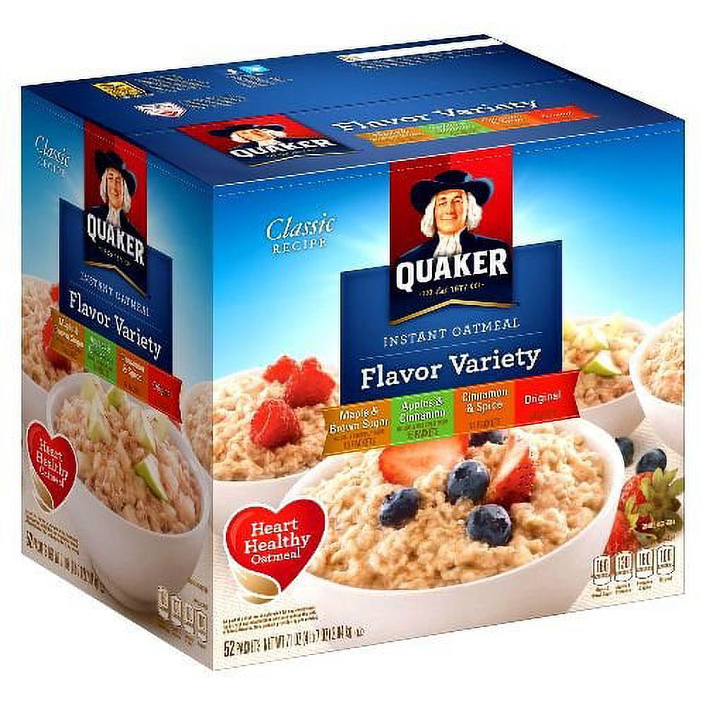 Quaker Original Flavored Instant Oatmeal Multi-Pack - 52 Packets ...