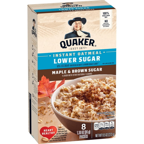 Quaker Lower Sugar Oatmeal in Oatmeal - Walmart.com