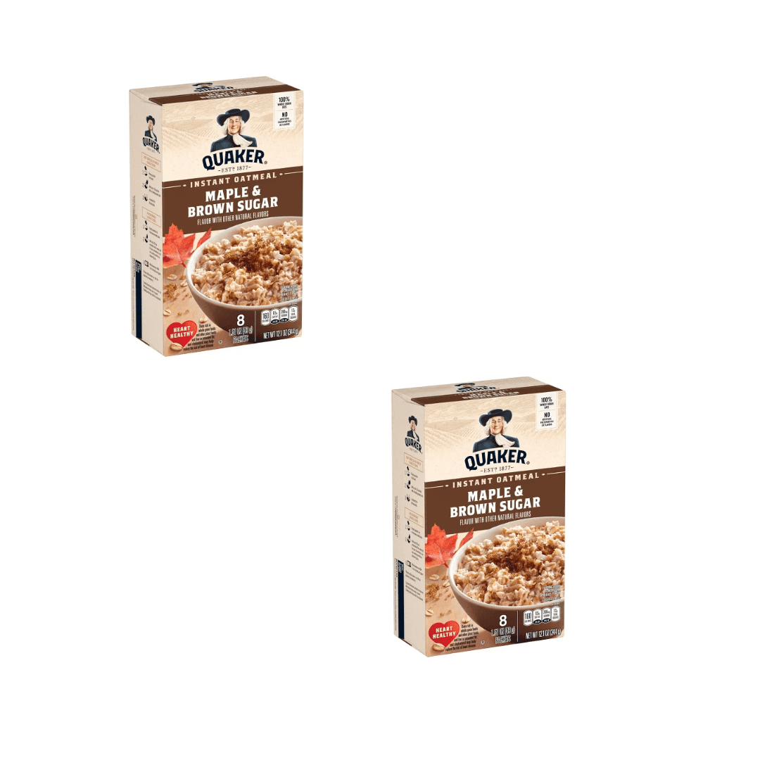 Quaker Instant Oatmeal Maple Brown Sugar 8ct – Sweet Oatmeal, Quick ...