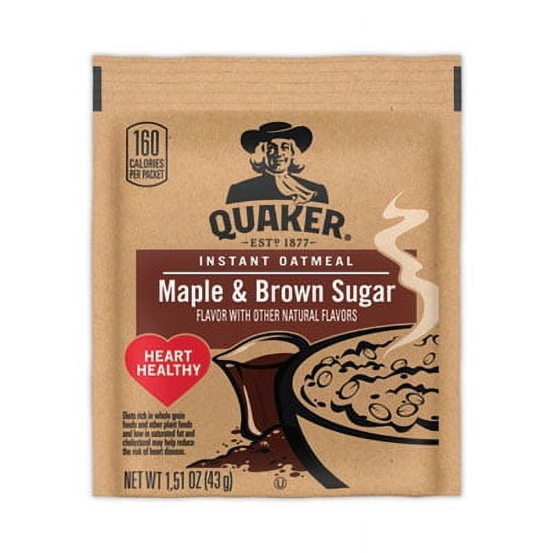 Quaker® Maple & Brown Sugar Instant Oatmeal 40-1.51 oz. Pouches ...