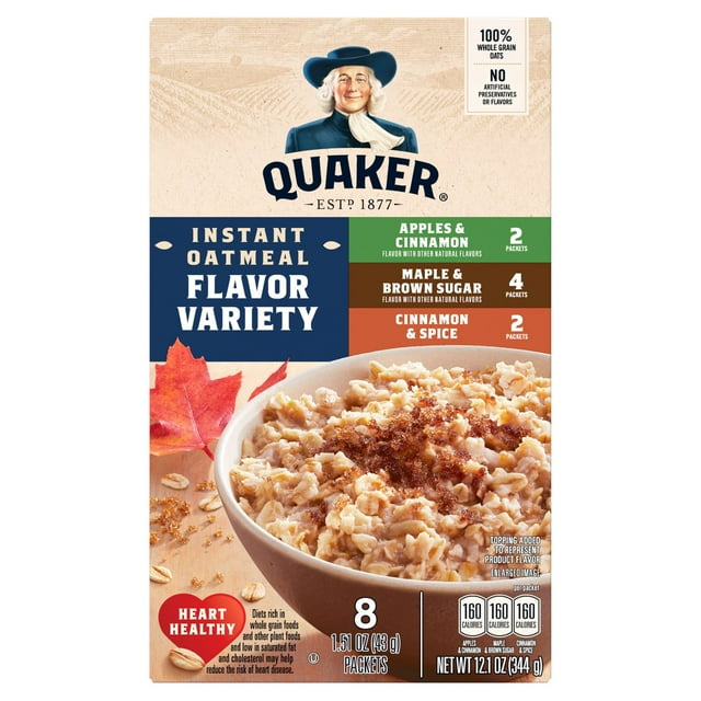 Quaker Instant Oatmeal Variety Pack 12.1 oz Package May Vary - Walmart.com