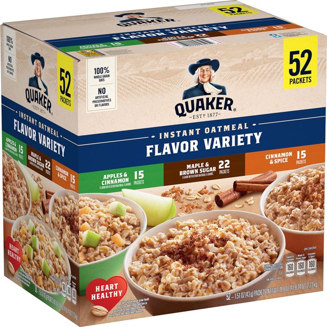 Quaker Instant Oatmeal Variety Pack (52 Pk.) - Walmart.com