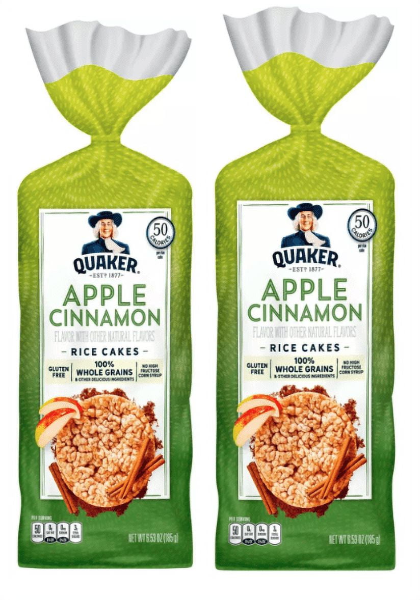 Quaker Large Rice Cake Apple Cinnamon flavor - 6.53oz pack of 2 ...