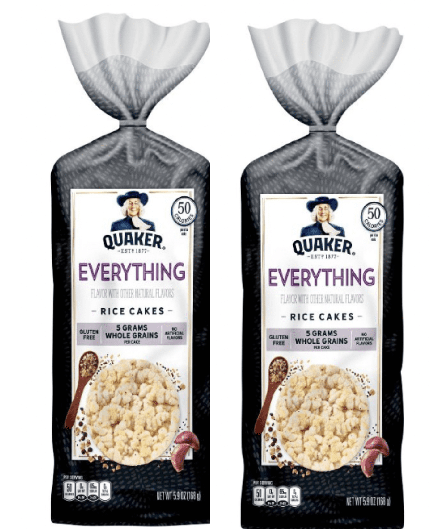 Quaker Large Rice Cake Everything - 5.9oz 2pk - Walmart.com