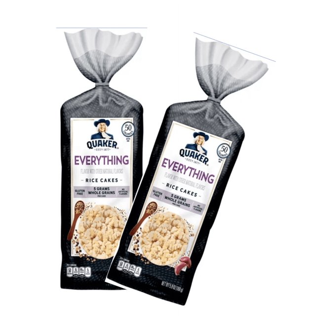 Quaker Large Rice Cake Everything - 5.9oz pack of 2 - Walmart.com