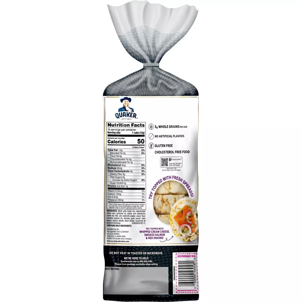 Quaker Large Rice Cake Everything - 5.9oz - Walmart.com