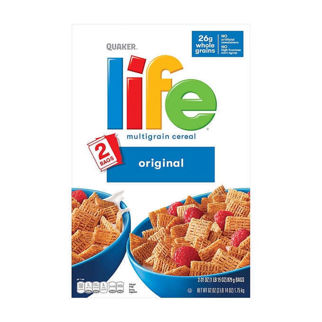 Quaker Oats Life Original Breakfast Cereals, 2 Pack - Walmart.com