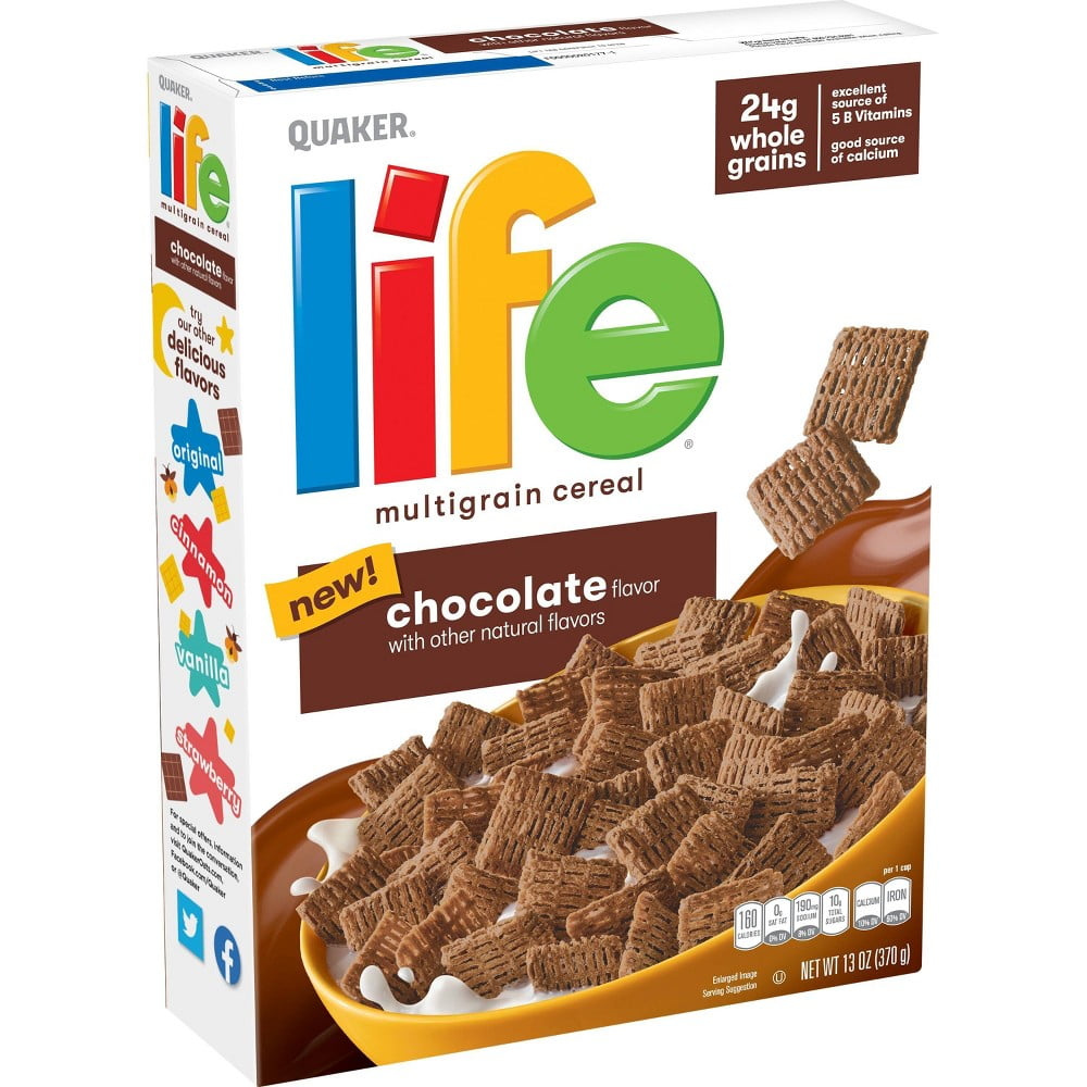 Quaker Life Chocolate Cereal - 13 oz. - Walmart.com