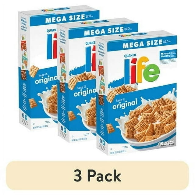 (3 pack) Quaker Life Multigrain Original Crunchy Cereal 32.5 oz box ...