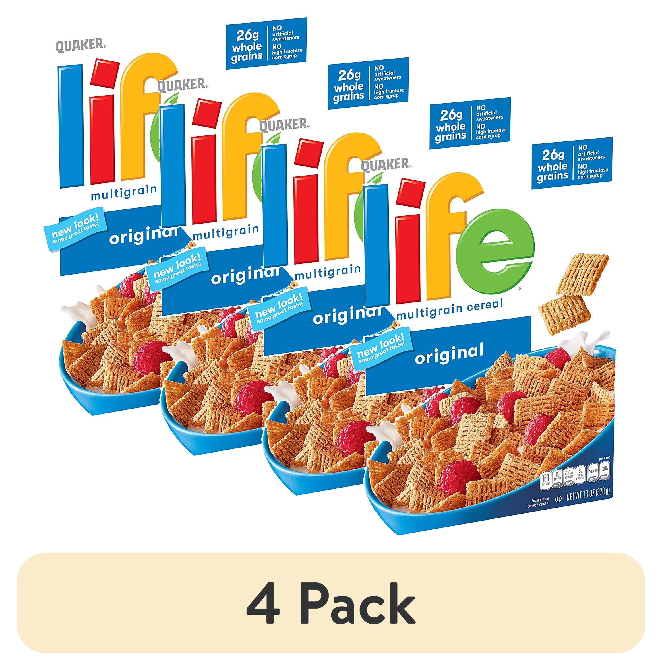 (4 pack) Quaker Life Original Cereal, 13 oz Box - Walmart.com