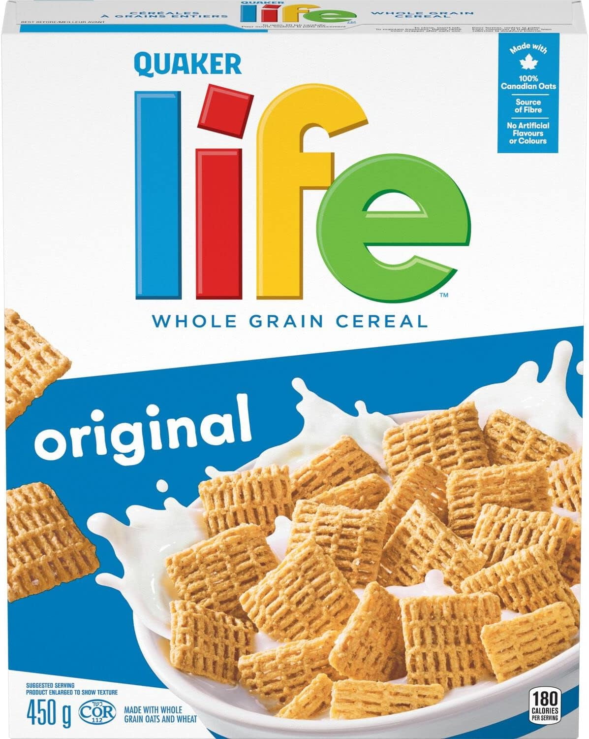 Quaker Life Original Whole Grain Cereal , 450g/15.8 oz - Walmart.com