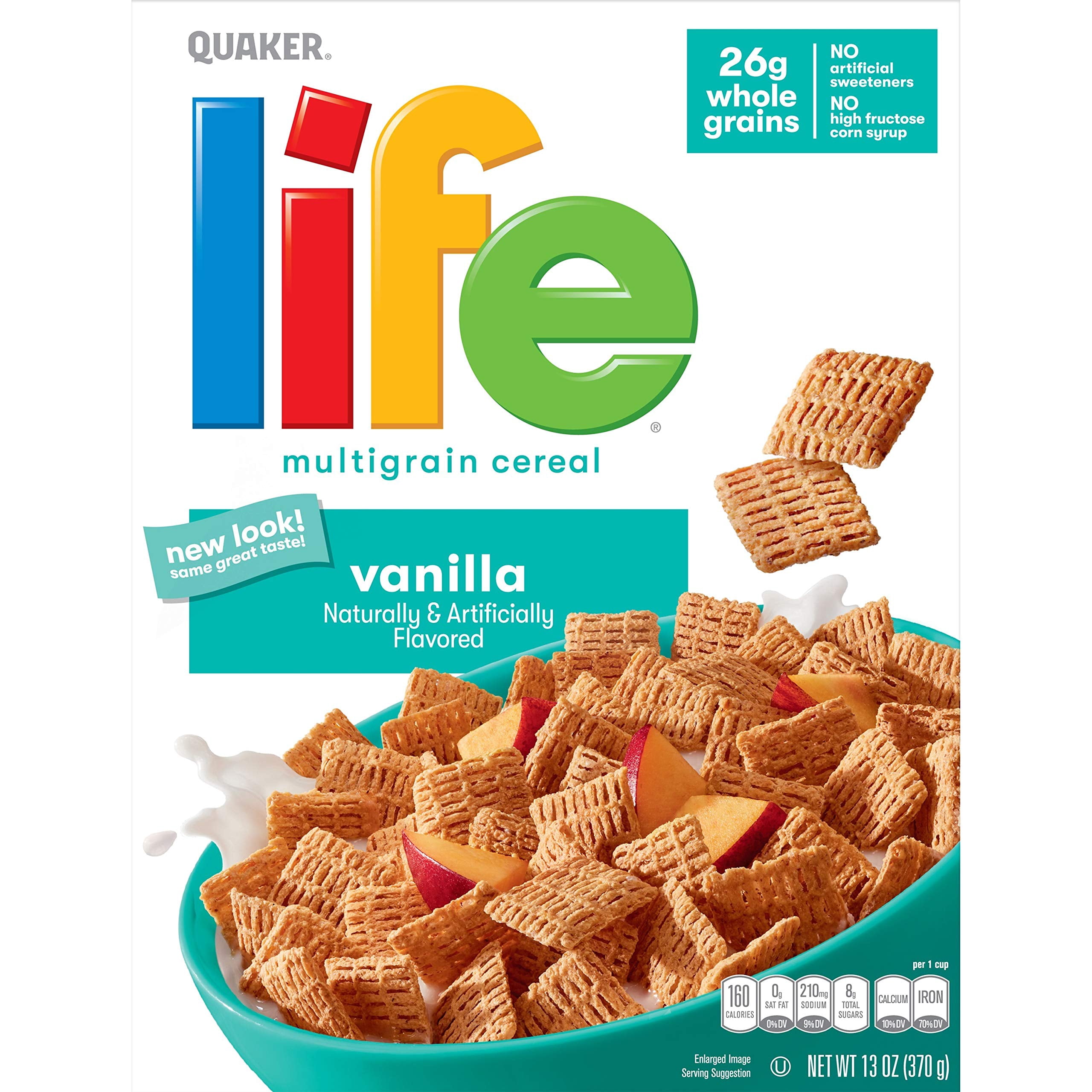 Quaker Life Vanilla AJH3 Multigrain Cereal 13 oz Pack of 2 - Walmart.com