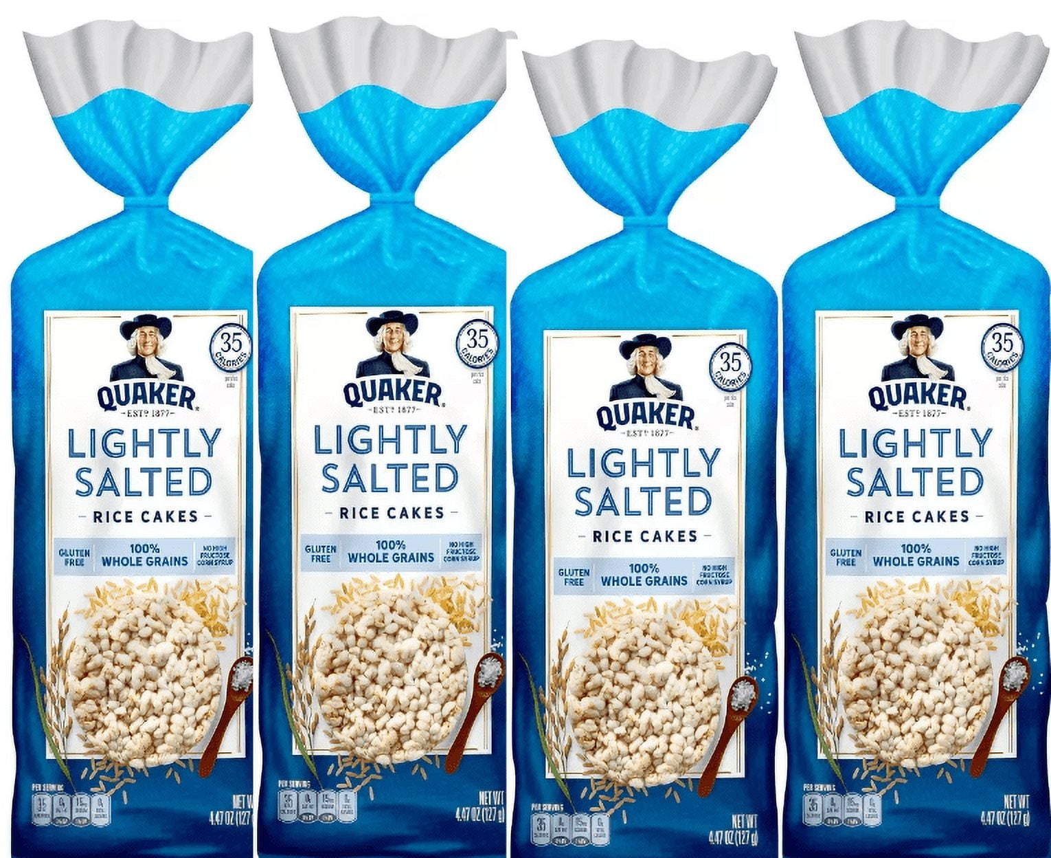 Quaker Lightly Salted Gluten Free Rice Cakes (4.47oz, pack of 4) - Thin ...