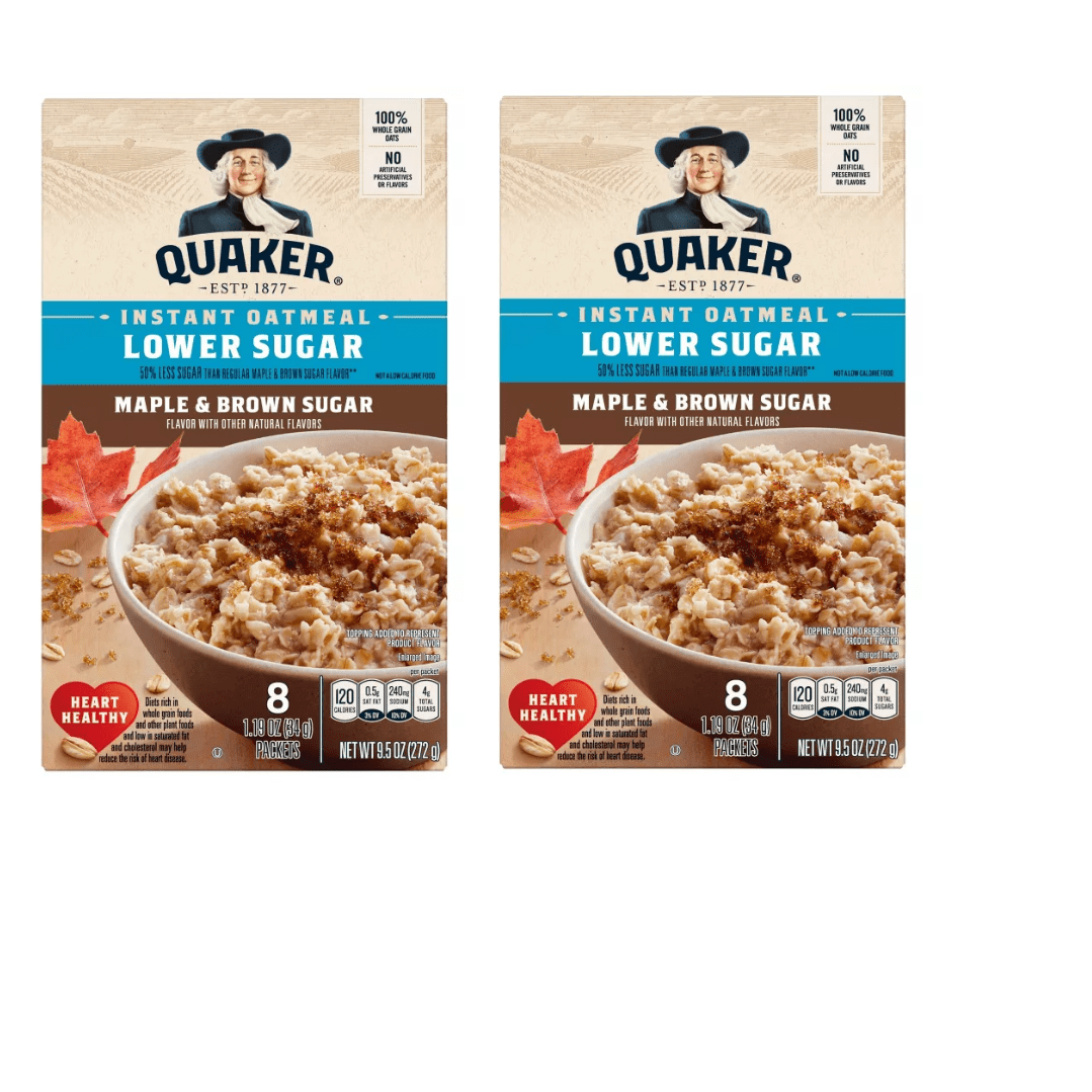 Quaker Low Sugar Instant Oatmeal Maple Brown Sugar - 9.5oz/8ct pack of ...