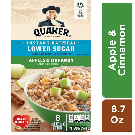 Quaker Instant Oatmeal, Variety Pack, 4 Flavors, Single-Serving Packets ...