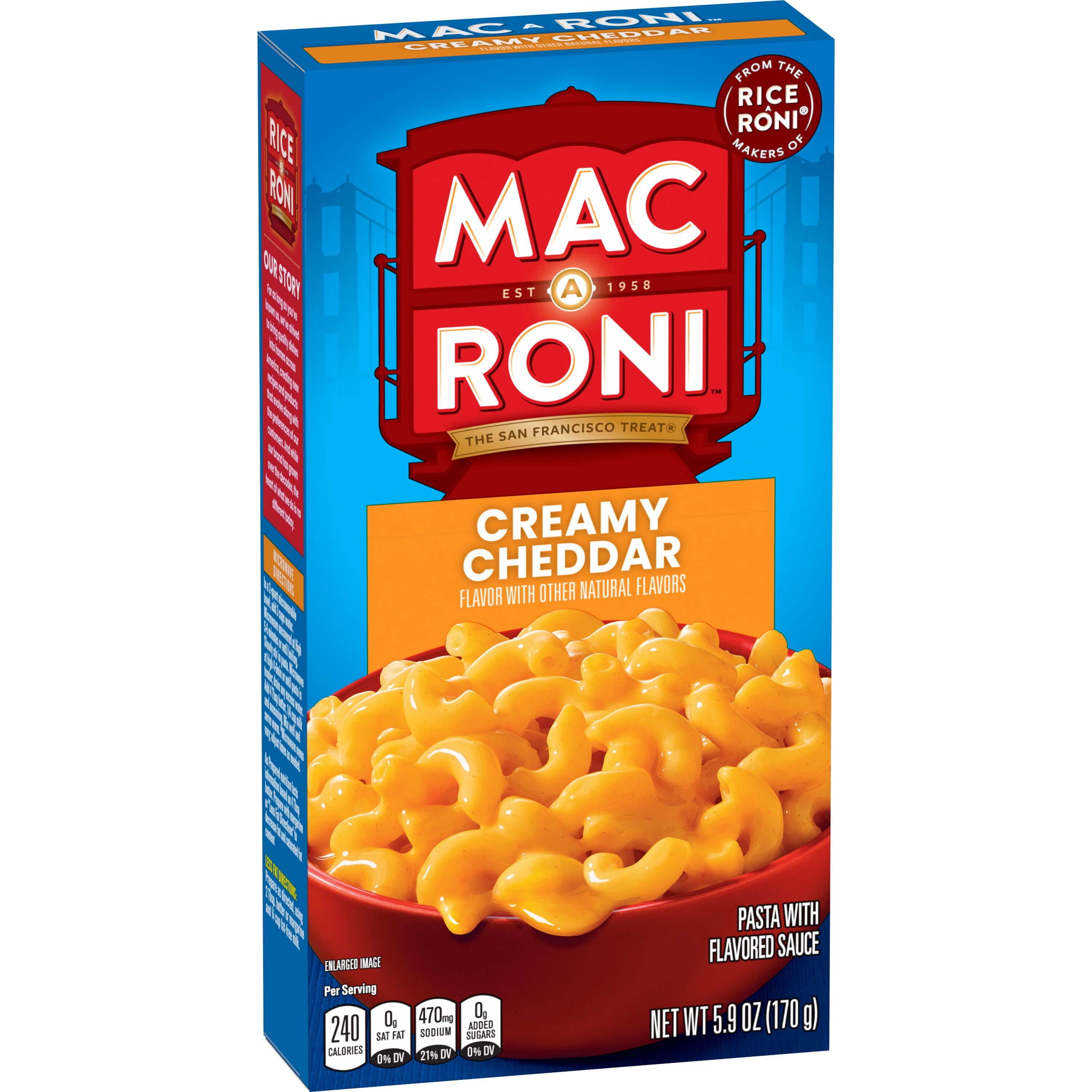 Quaker Mac-A-Roni with Creamy Cheddar (5.9 oz Box) Single Pack ...