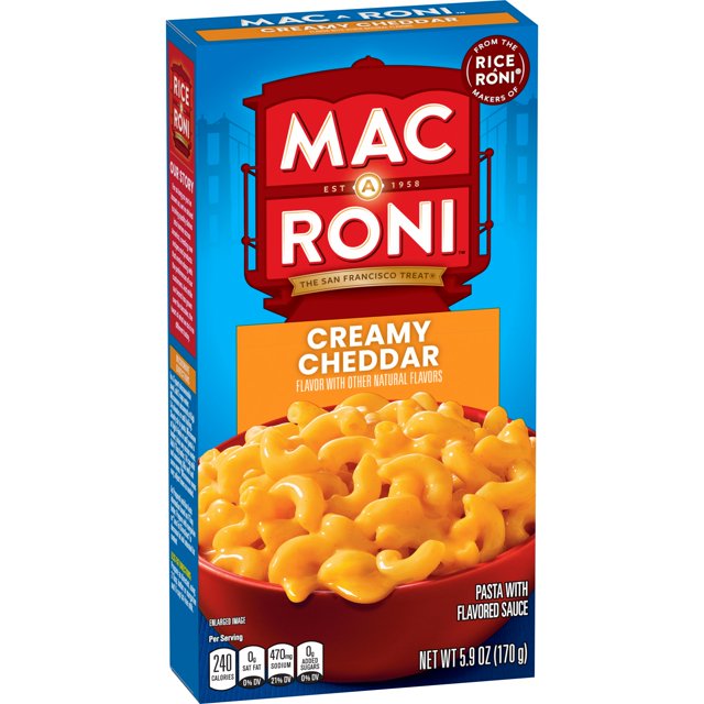 Quaker Mac-A-Roni with Creamy Cheddar (5.9 oz Box) Single Pack ...