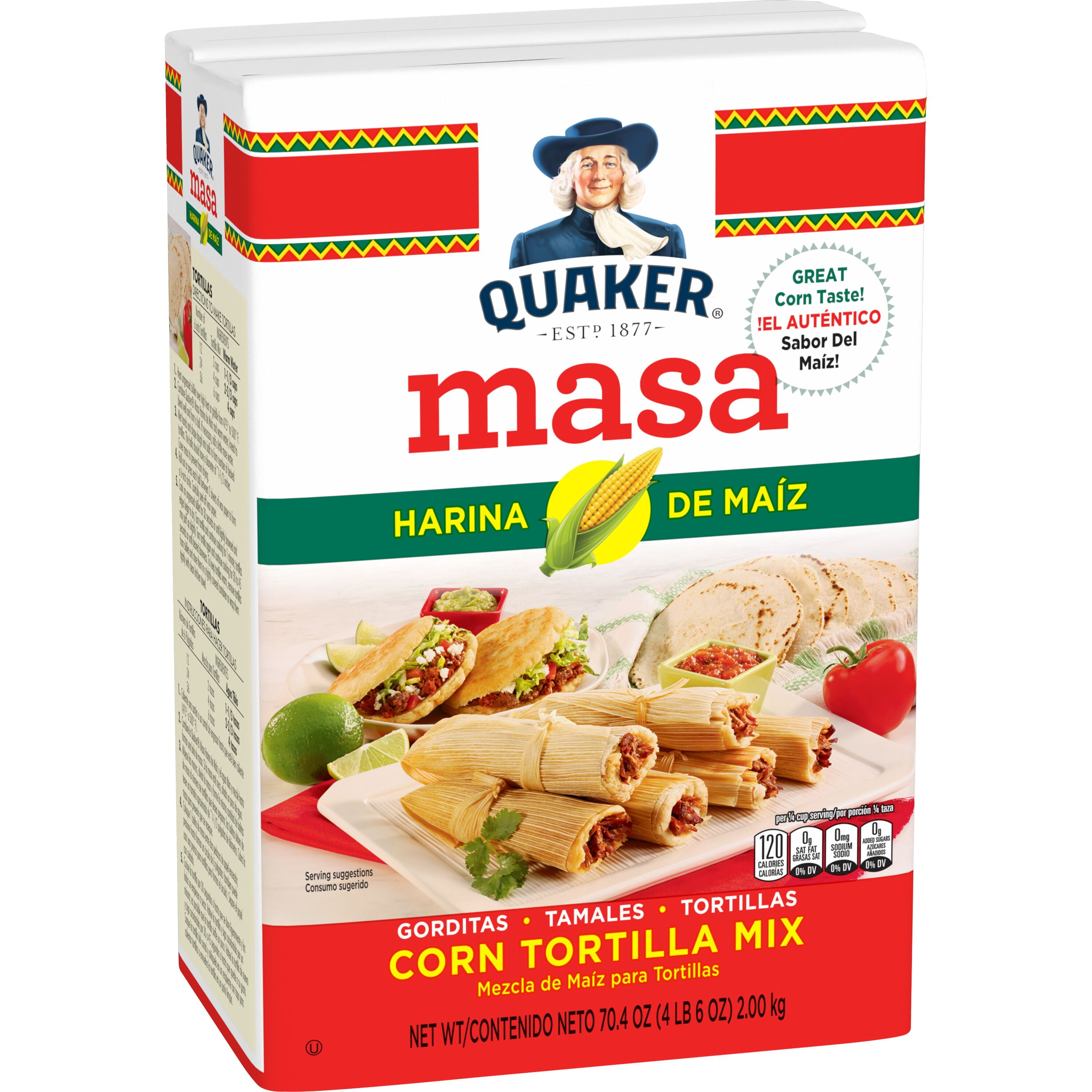 Quaker Masa Harina De Maiz Cornmeal, 70.4 oz Bag - Authentic Corn ...