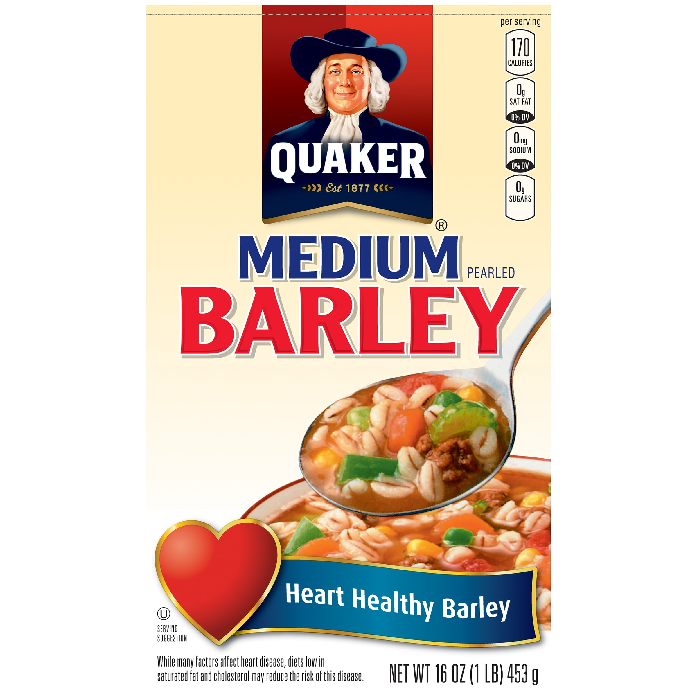 Quaker Medium Pearled Barley 16 oz. Box - Walmart.com