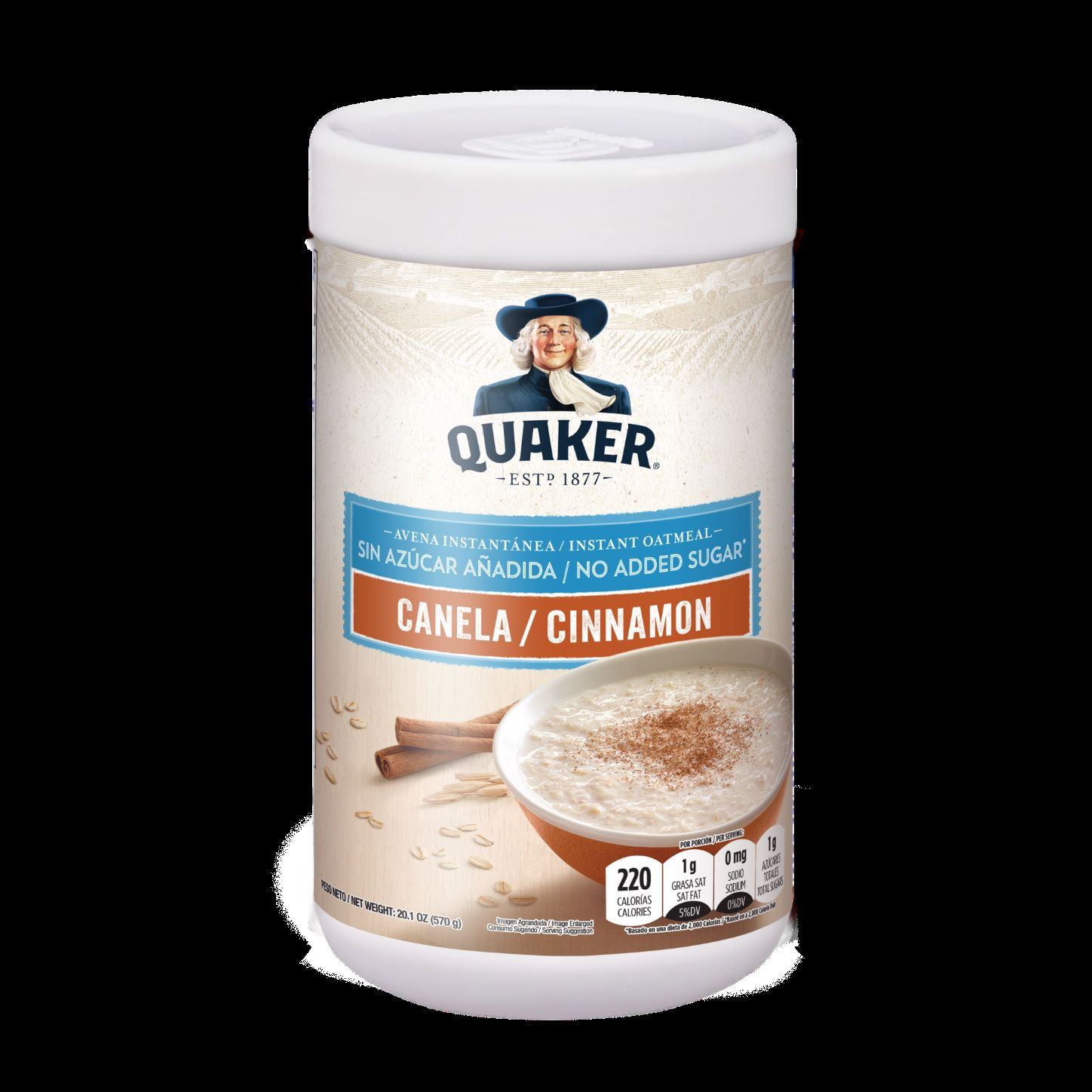 Quaker Oatmeal Cinnamon Flavor with No Added Sugar Hot Cereal 20.1oz ...