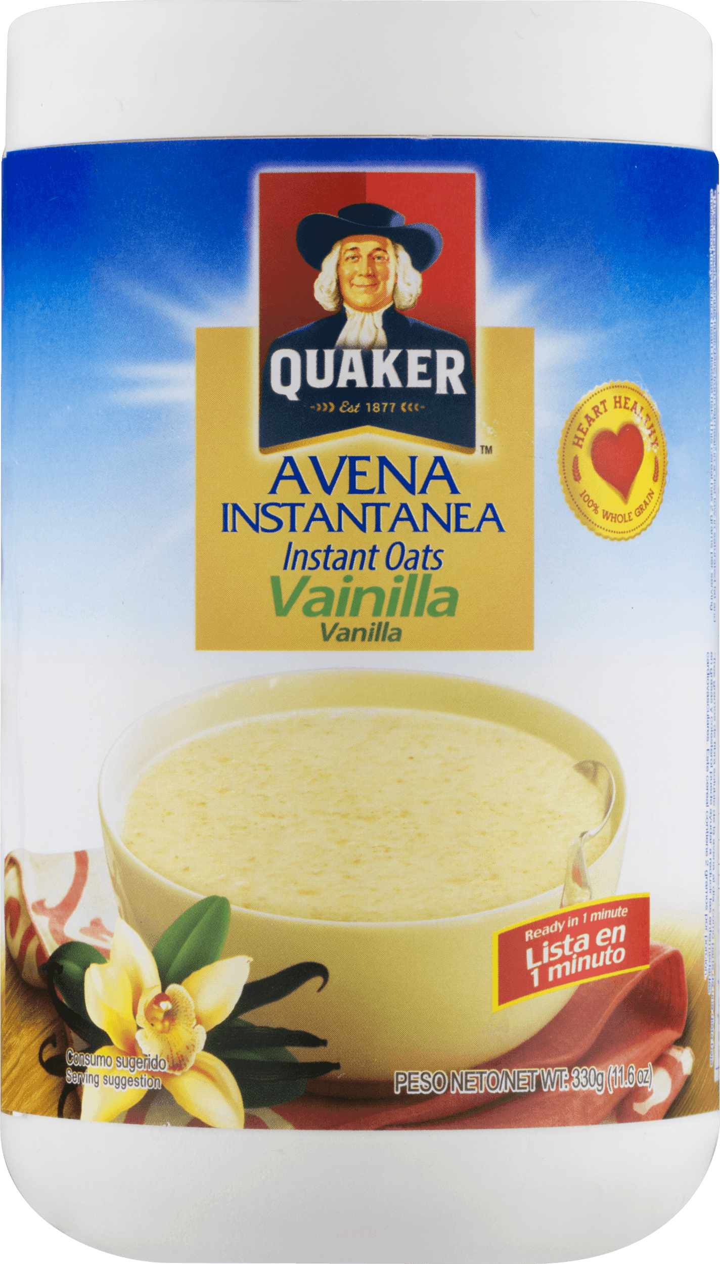 Quaker Oats Instant Oatmeal, Vanilla Flavored, Microwave Prepared, 12oz ...