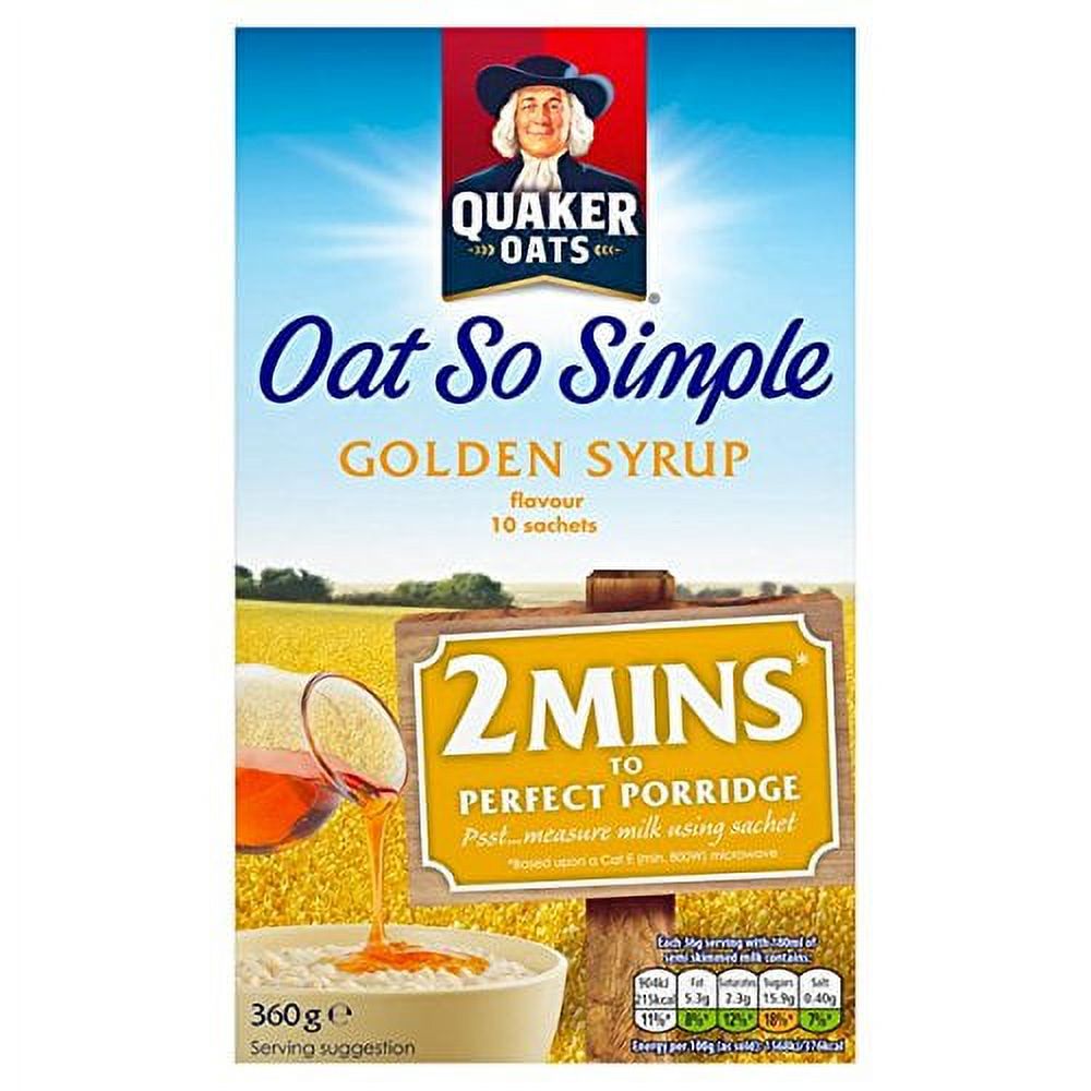 Quaker Oats Oat So YPF5 Simple Golden Syrup Porridge 10 X 36G - Walmart.com