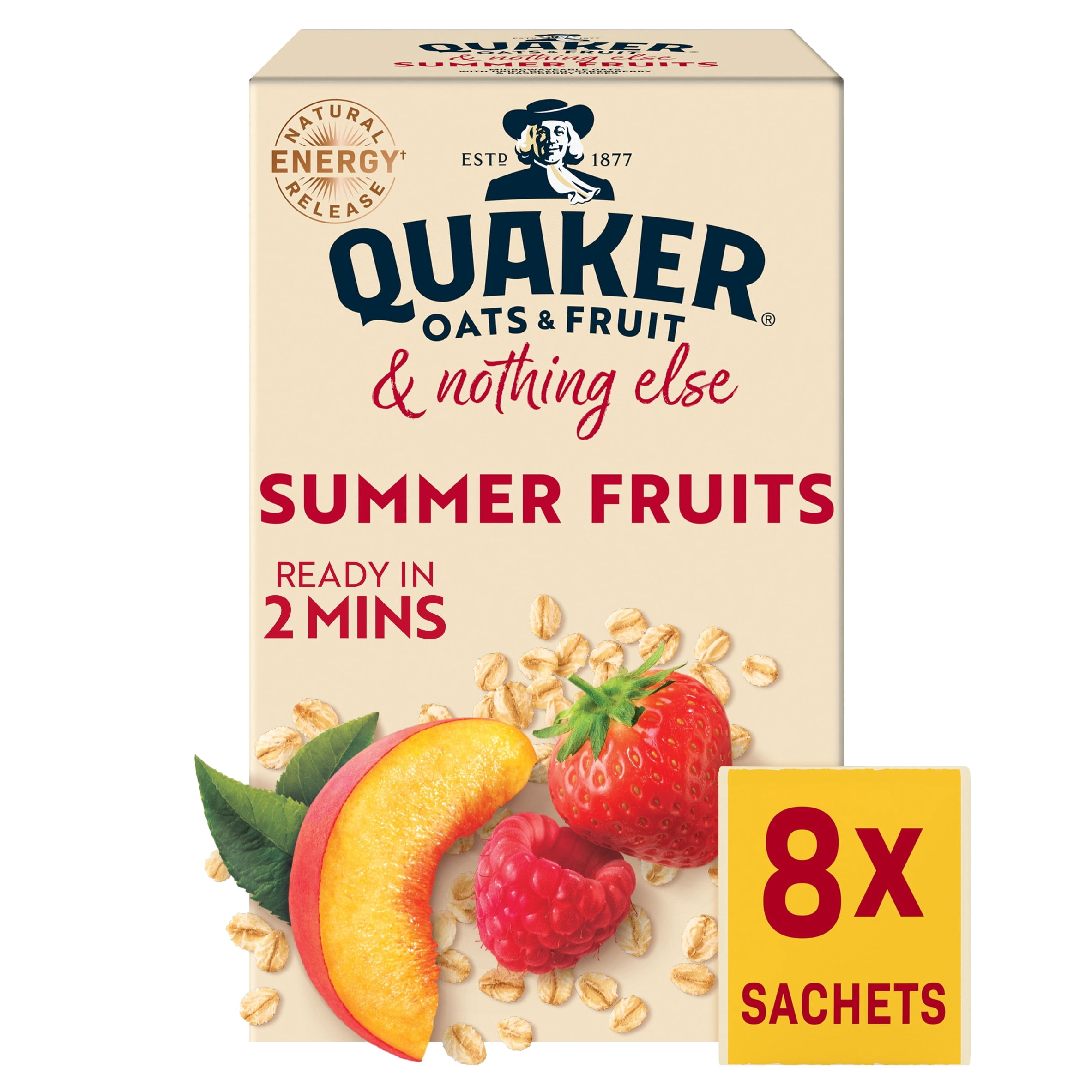 Quaker Oats Summer Fruits & Nothing Else Porridge Sachets 8 x 33g ...