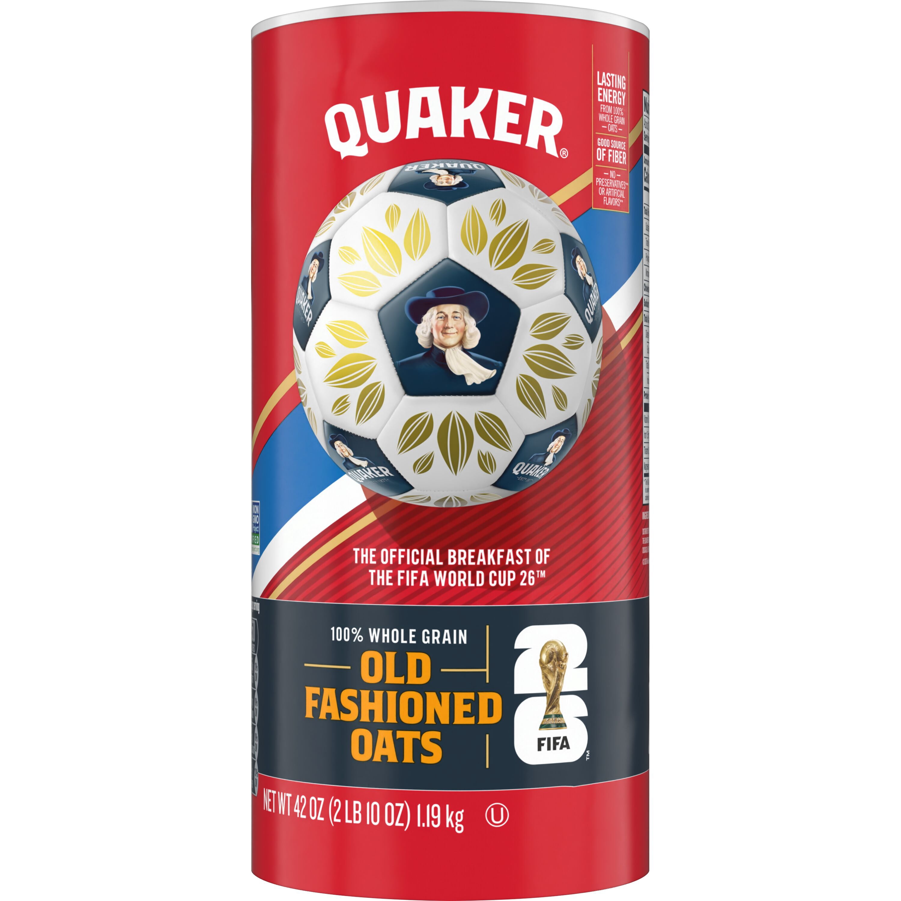 Quaker, Old Fashioned Instant Whole Grain Oatmeal, 42 oz Canister ...