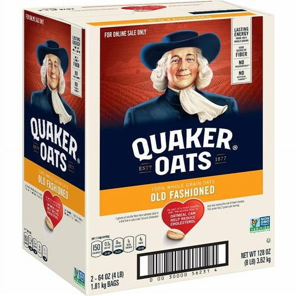 Quaker Old Fashioned Rolled Oats, Non Gmo Project Verified, Two 64Oz ...