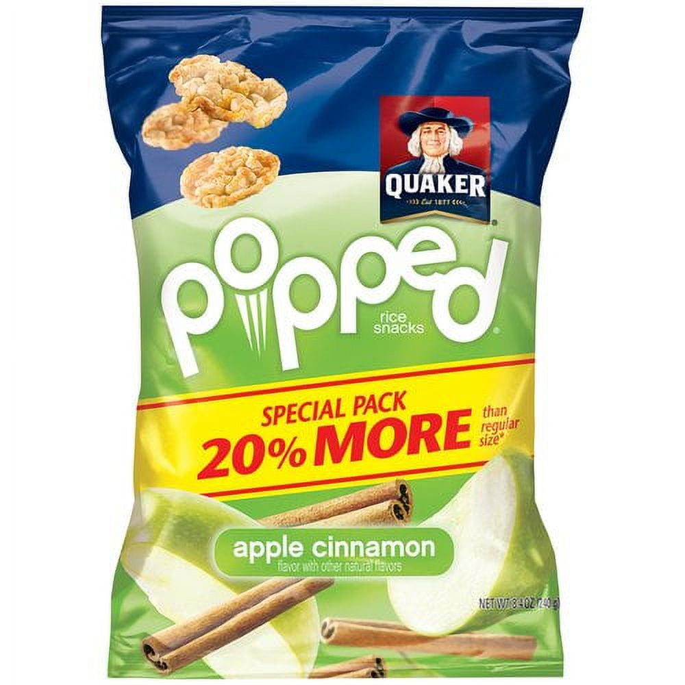Quaker Popped Apple Cinnamon Rice Snacks, 8.4 oz - Walmart.com