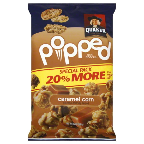 Quaker Popped Caramel Corn Rice Crisps, 8.4 Oz. - Walmart.com