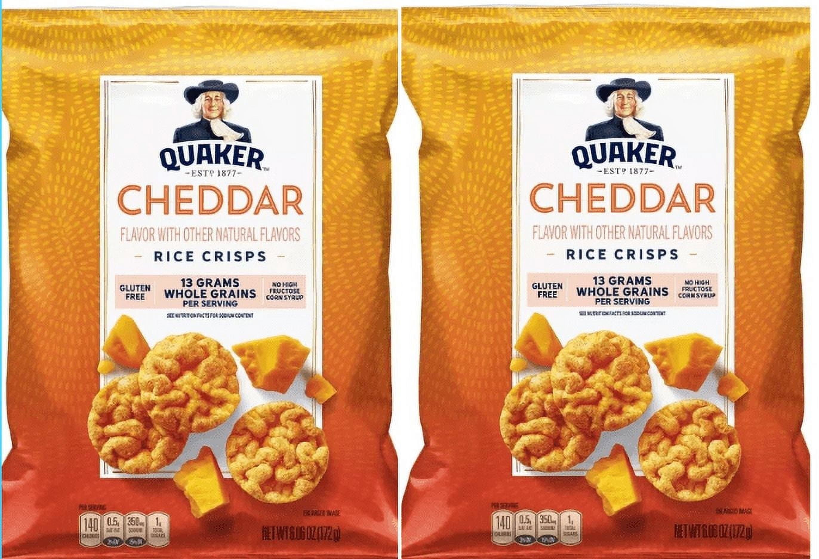 Quaker Popped Cheddar Cheese Rice Crisps - 6.06oz pack of 2 - Walmart.com