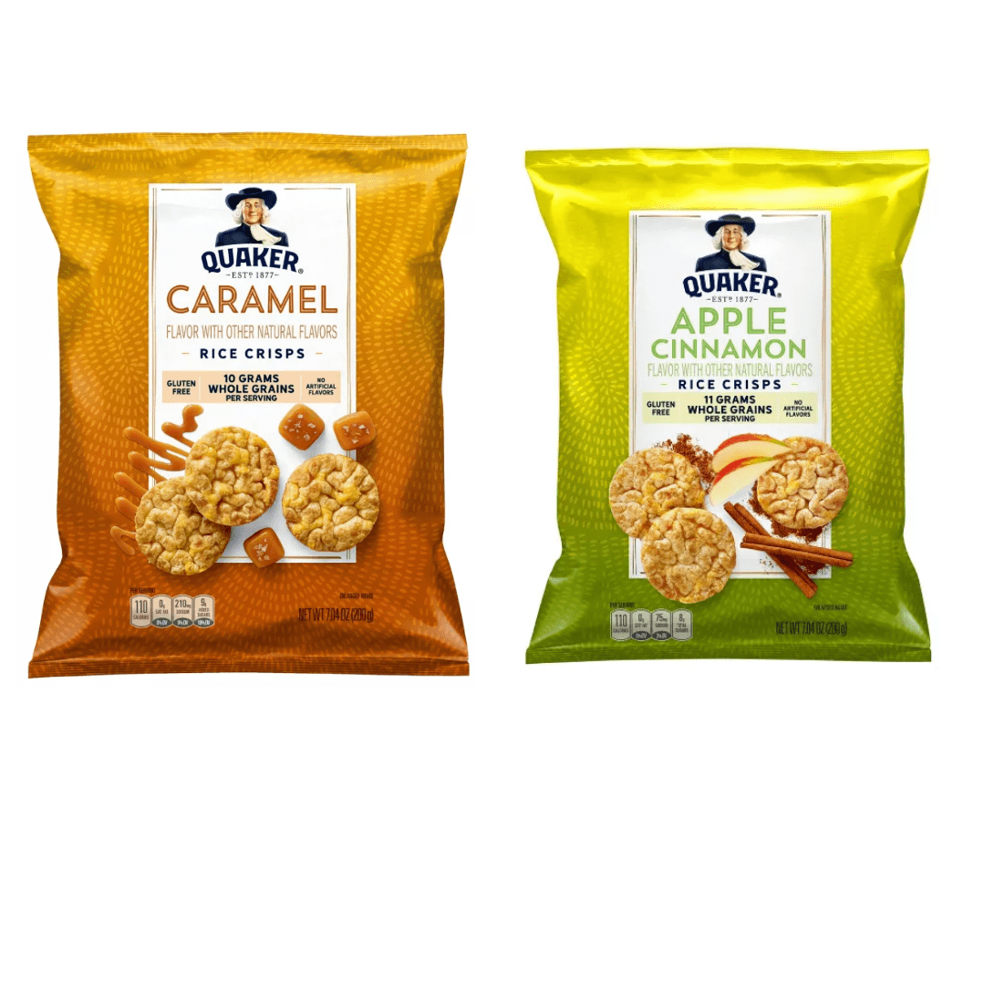Quaker Rice Crisp Caramel - 7.04oz Quaker Popped Rice Crisps Apple ...