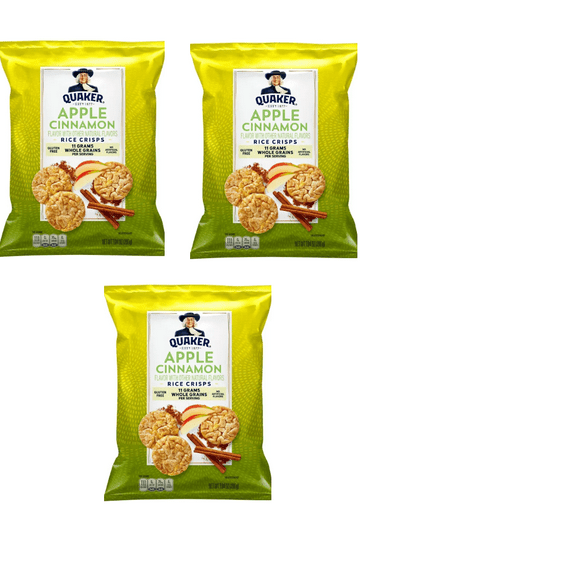 Quaker Popped Rice Crisps Apple Cinnamon - 7.04oz pack of 3 - Walmart.com