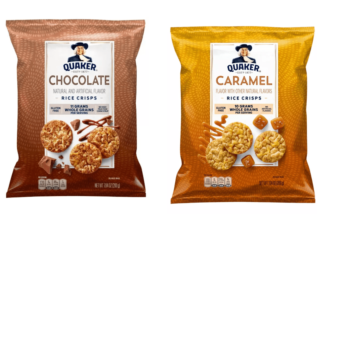 Quaker Popped Rice Crisps Chocolate - 7.04oz Quaker Rice Crisp Caramel ...