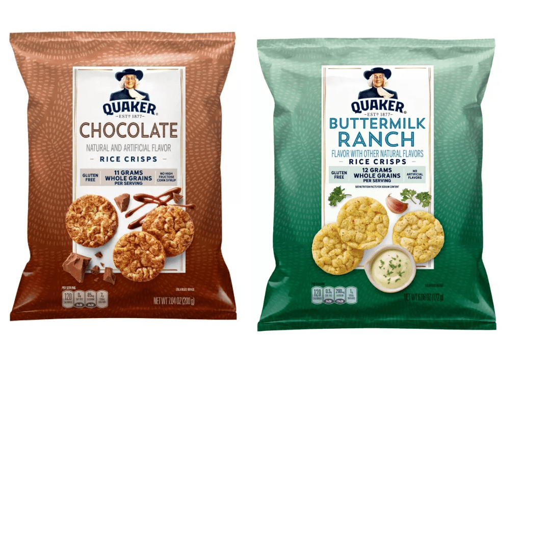 Quaker Popped Rice Crisps Chocolate - 7.04oz Quaker Rice Crisp Ranch ...