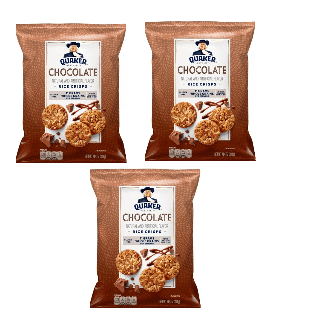 Quaker Popped Rice Crisps Chocolate - 7.04oz pack of 3 - Walmart.com