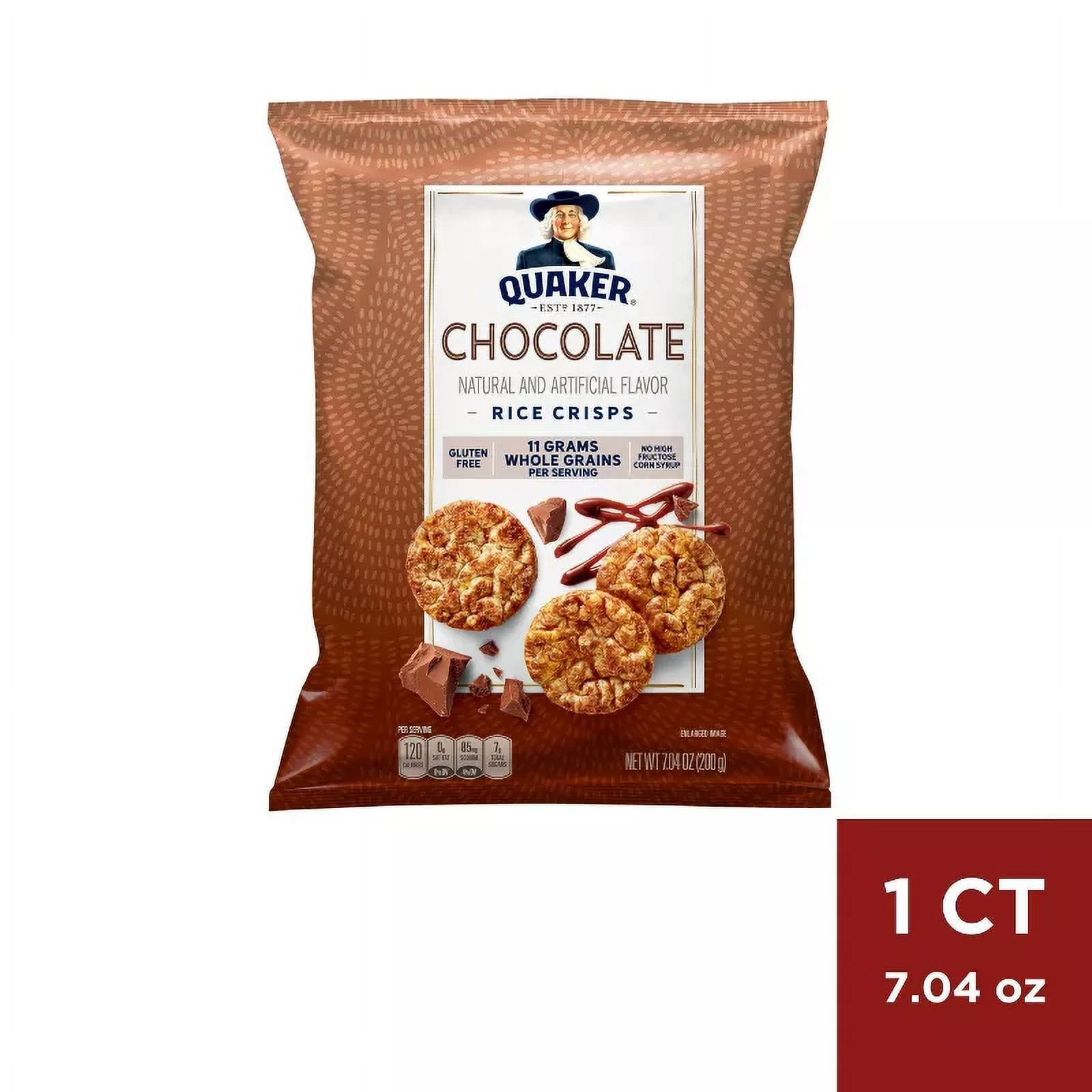 Quaker Popped Rice Crisps Chocolate - 7.04oz - Walmart.com